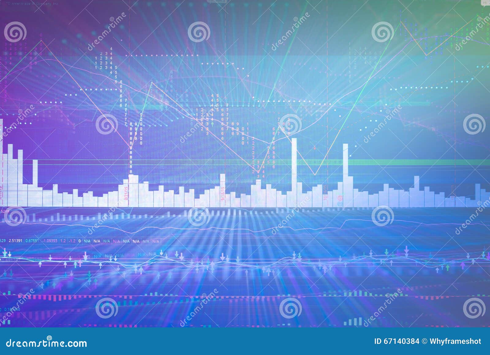 Analysis Graph Chart of Stock Market Trading Stock Illustration ...