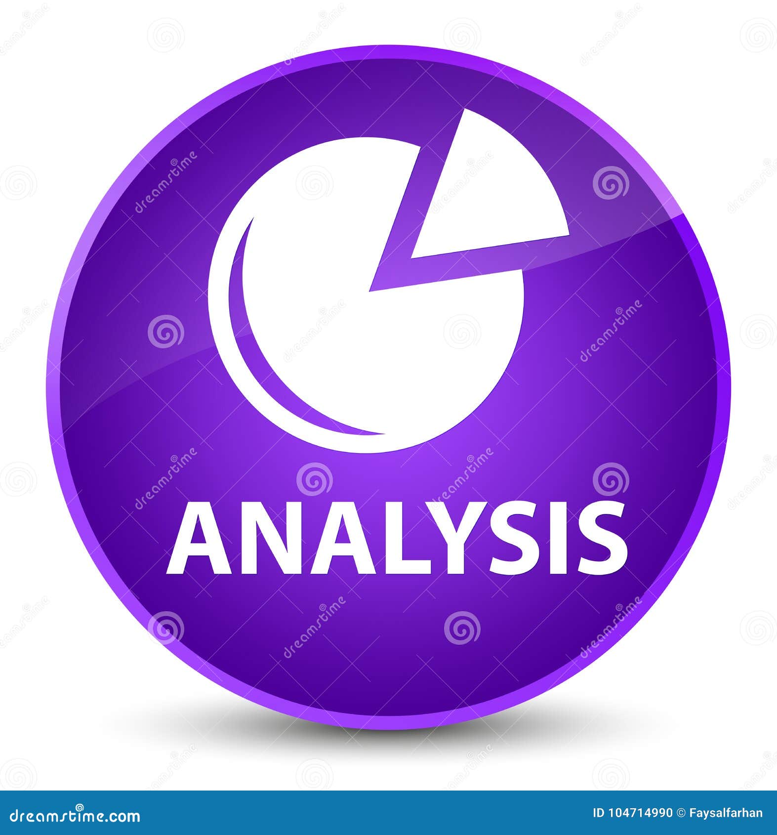 Analysis (graph Icon) Elegant Purple Round Button Stock Illustration ...
