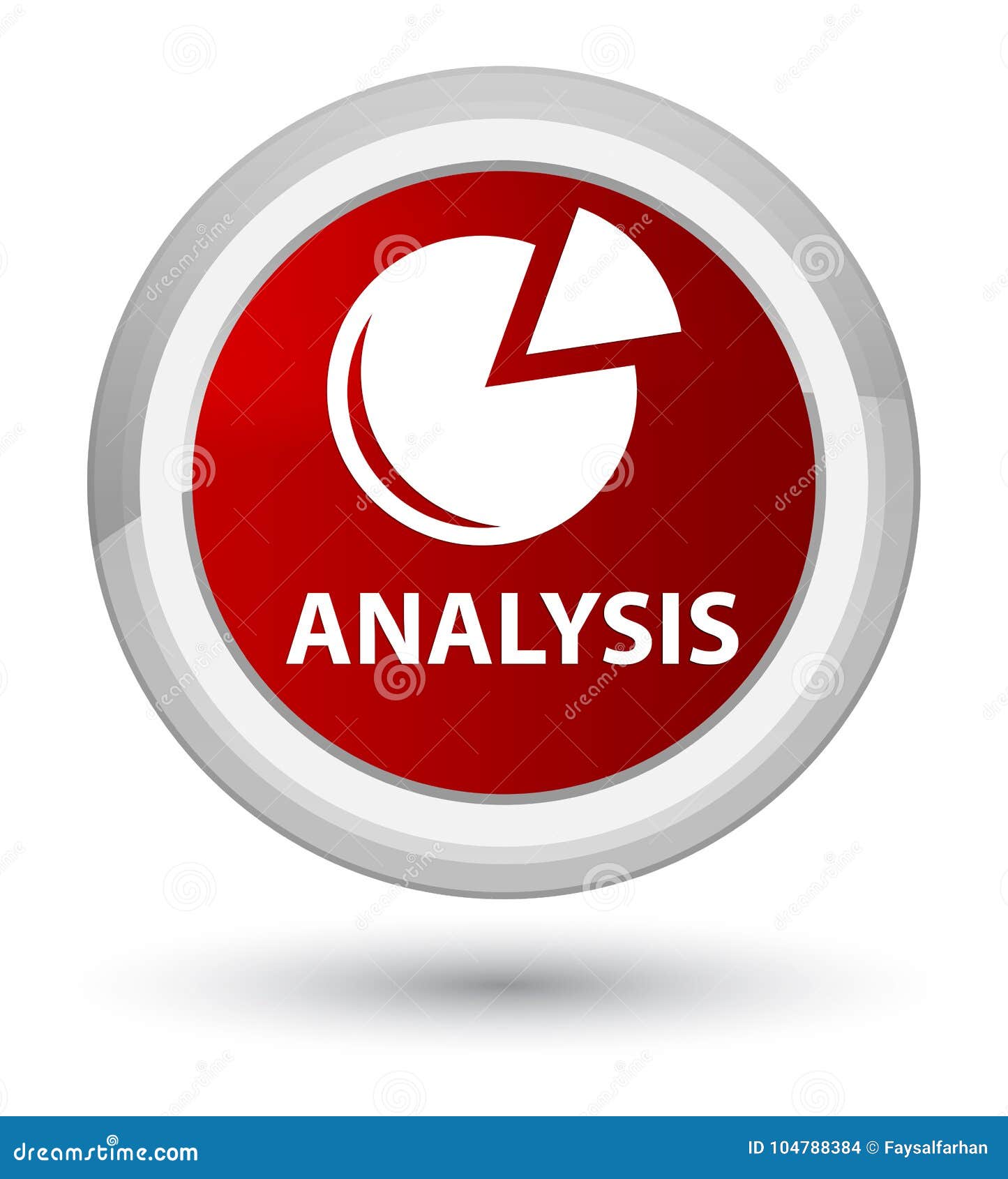 Analysis (graph Icon) Prime Red Round Button Stock Illustration ...