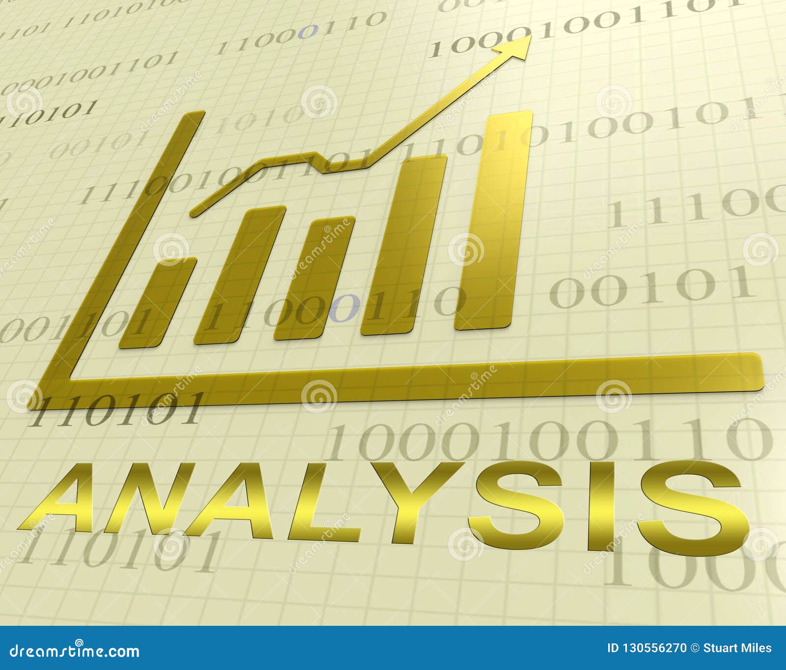 Analysis Graph Shows Data Analytics 3d Rendering Stock Illustration ...