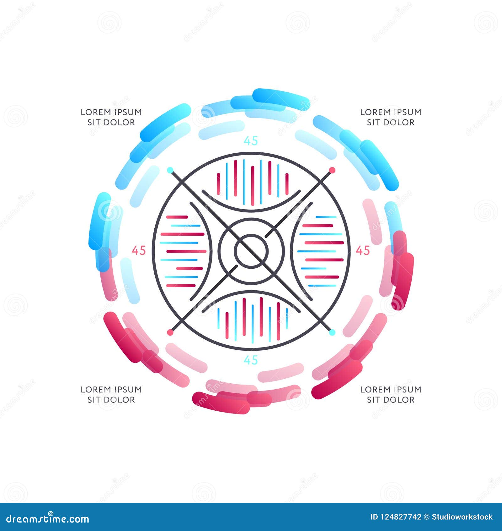 Analysis Graphic Isolated on White Background Stock Illustration ...