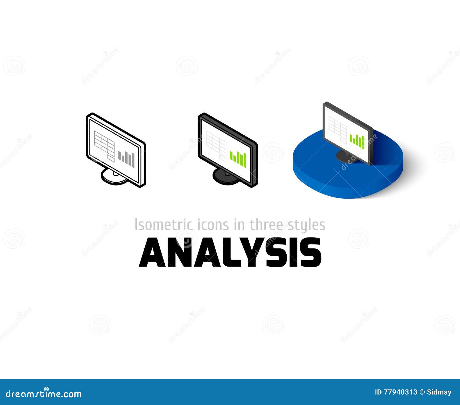 Analysis Icon in Different Style Stock Vector - Illustration of color ...