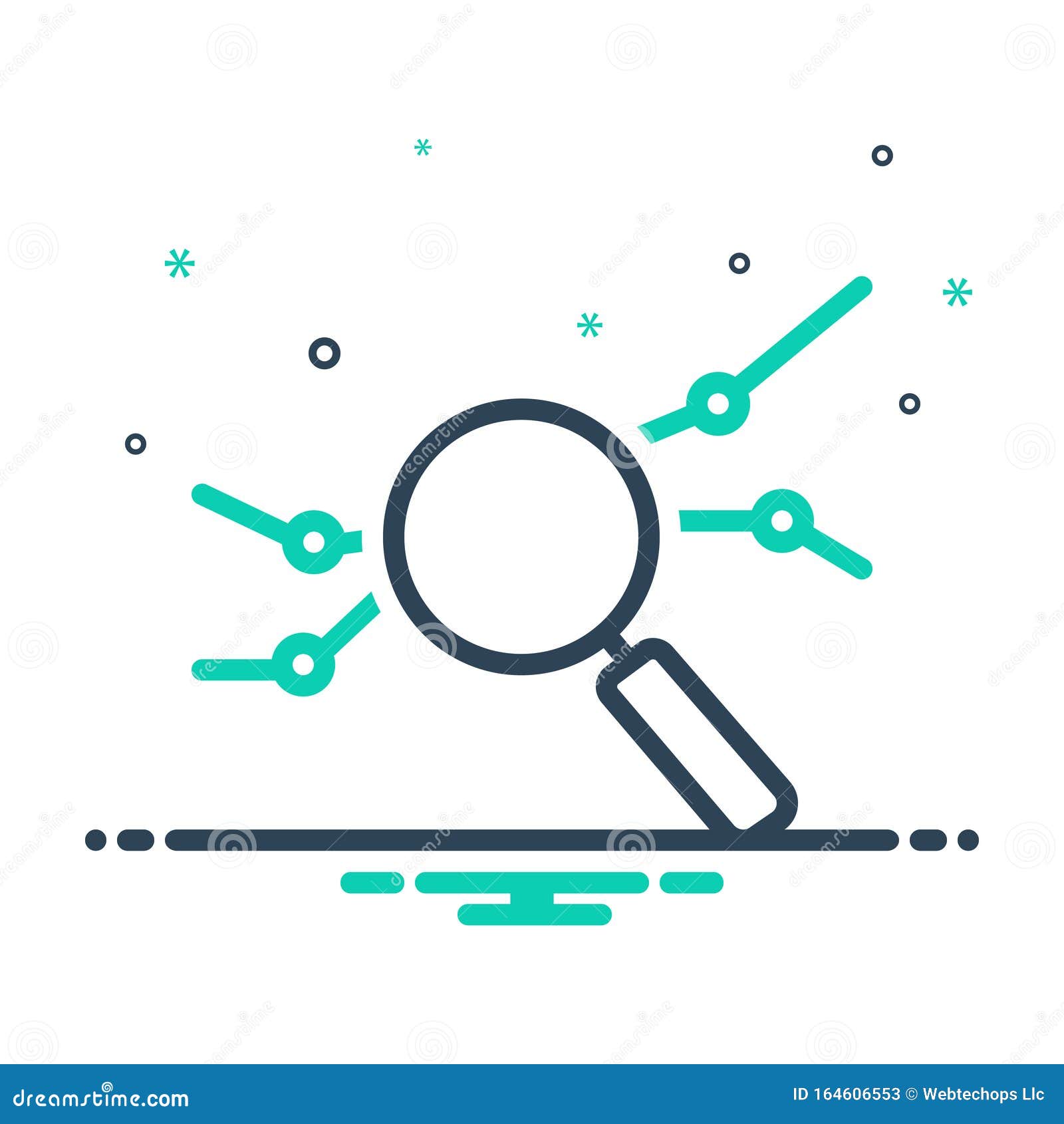 Mix Icon for Analysis, Explication and Inquiry Stock Vector ...