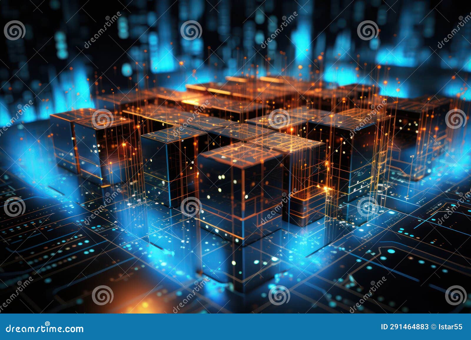 High Tech Background Depiction of the Big Data Process AI Generated ...