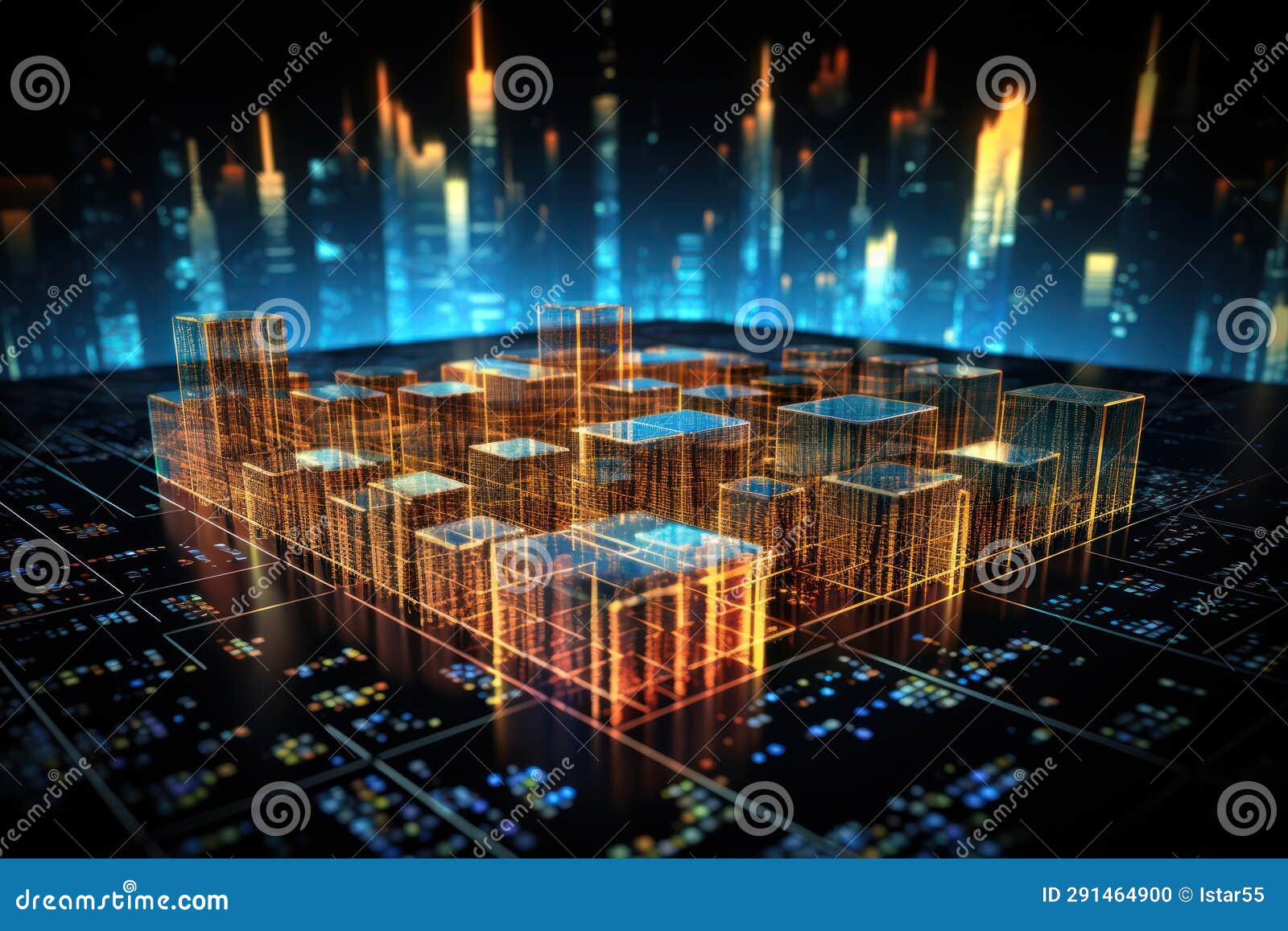 High Tech Background Depiction of the Big Data Process AI Generated ...