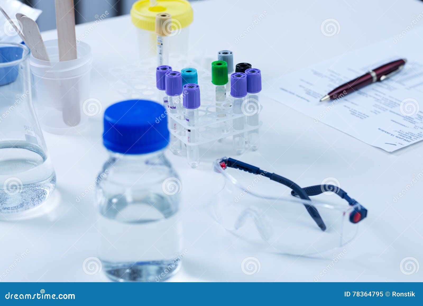 Analysis Laboratory Equipment on the Table Stock Image - Image of ...