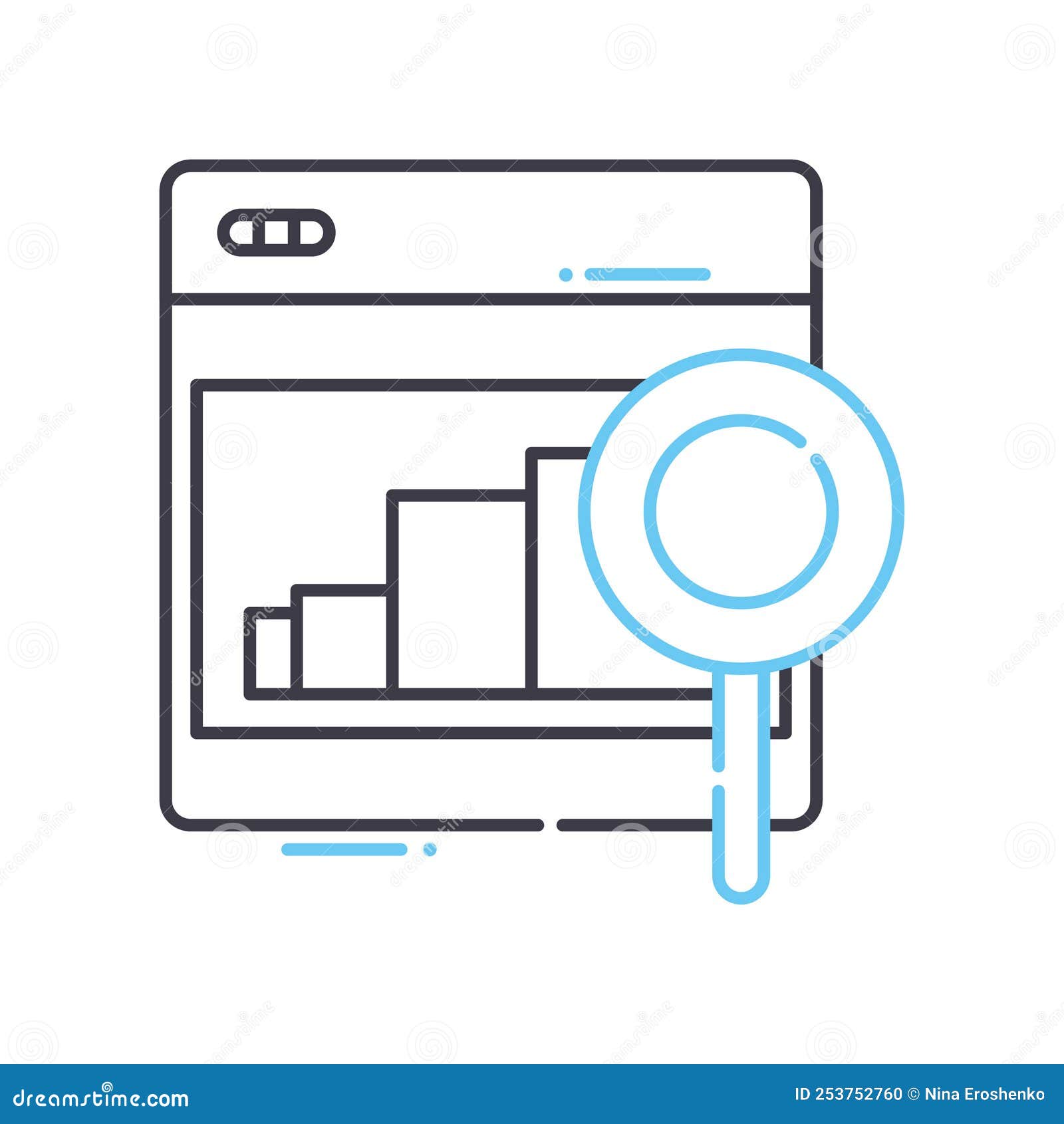 Analysis Line Icon, Outline Symbol, Vector Illustration, Concept Sign ...