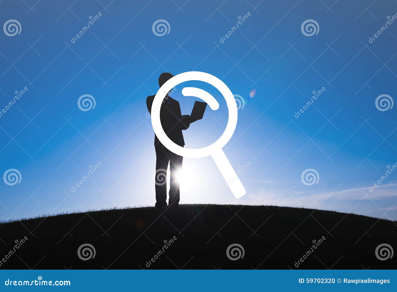 Analysis Magnifying Glass Searching Browse Concept Stock Photo - Image ...