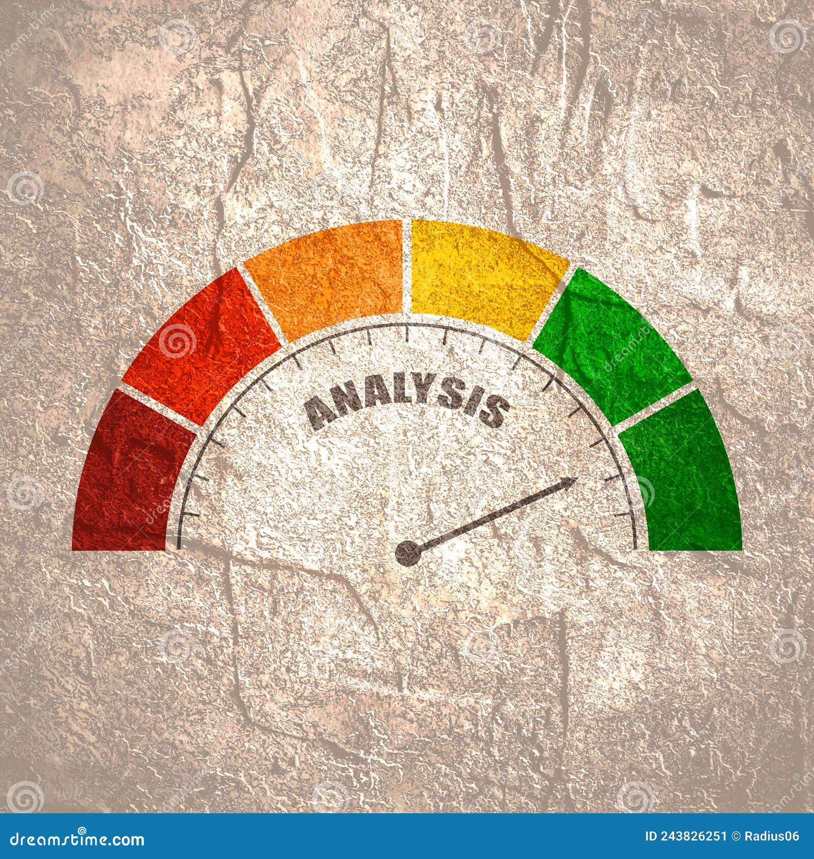Analysis Measuring Device with Arrow and Scale. Stock Illustration ...
