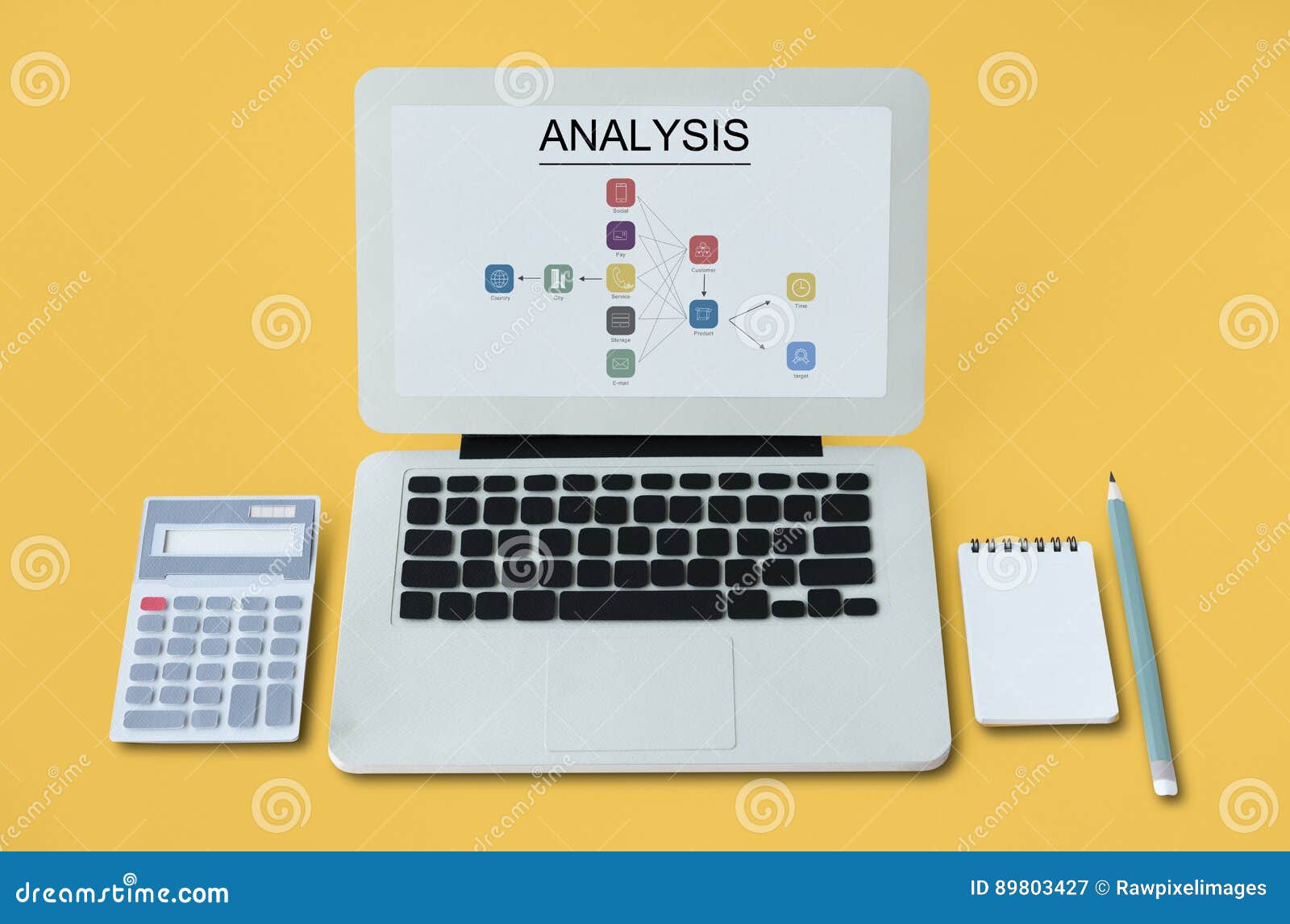 Analysis Model Flow Chart Icon Stock Image - Image of model, network ...