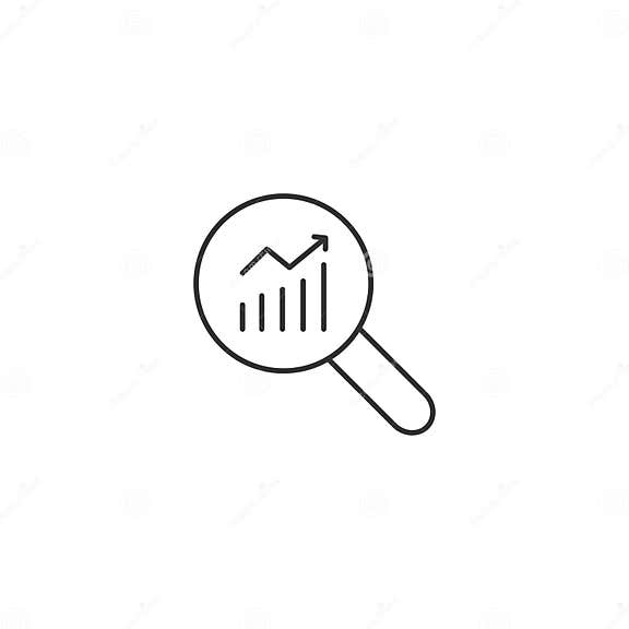 Analysis Overview Data Inspection Line Icon. Result Audit Control Stock ...