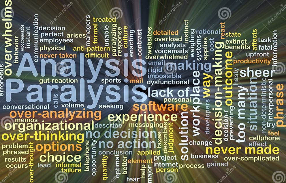 Analysis Paralysis Background Concept Glowing Stock Illustration ...