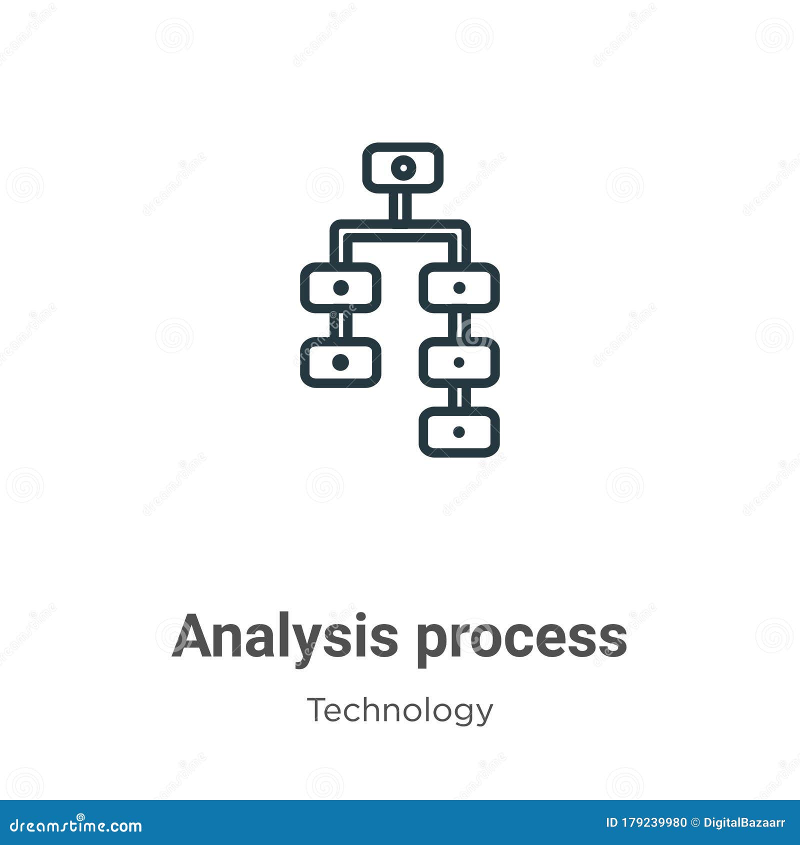 Analysis Process Outline Vector Icon. Thin Line Black Analysis Process ...