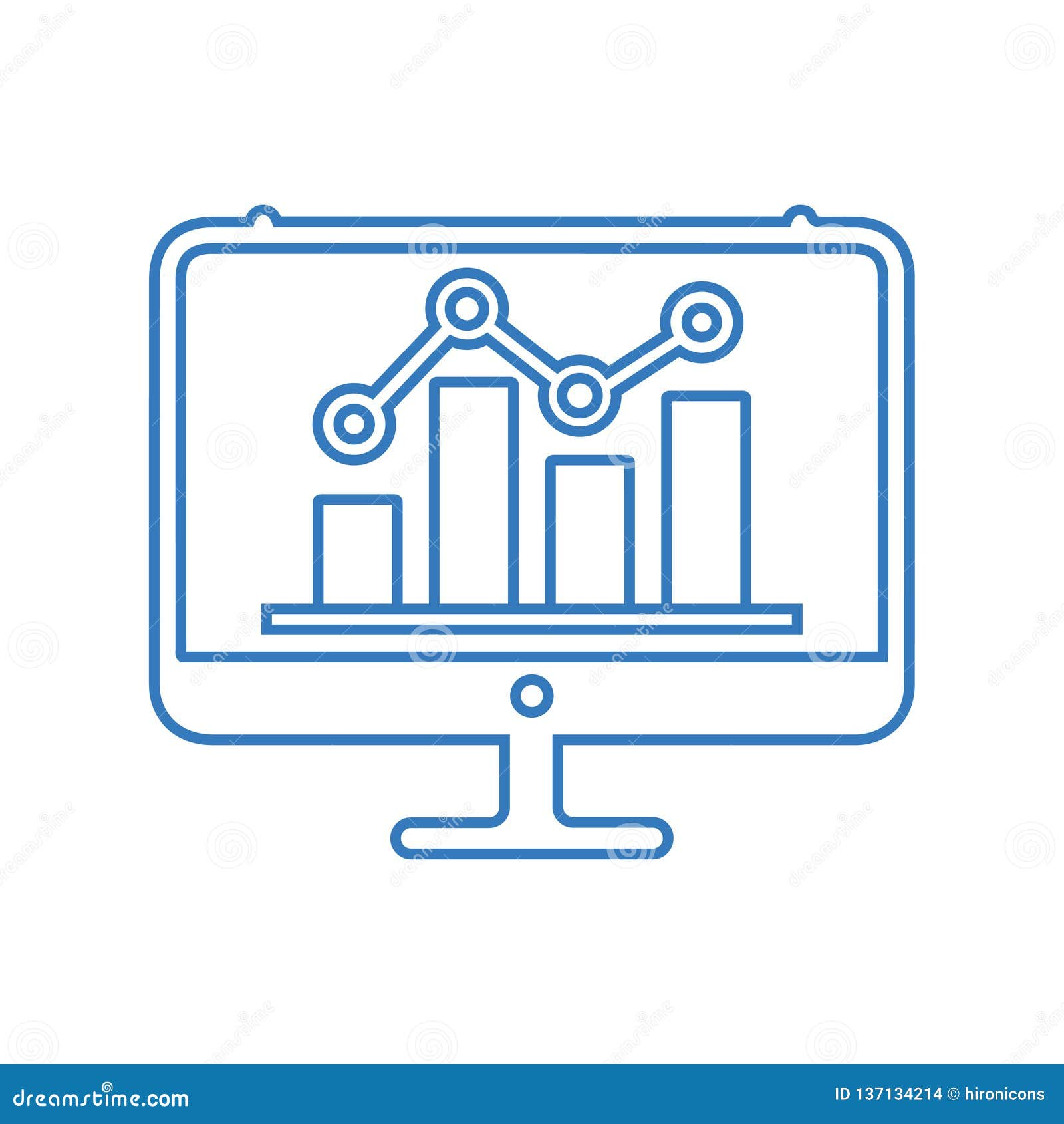 Analysis Report/Graph/Research Icon Stock Illustration - Illustration ...