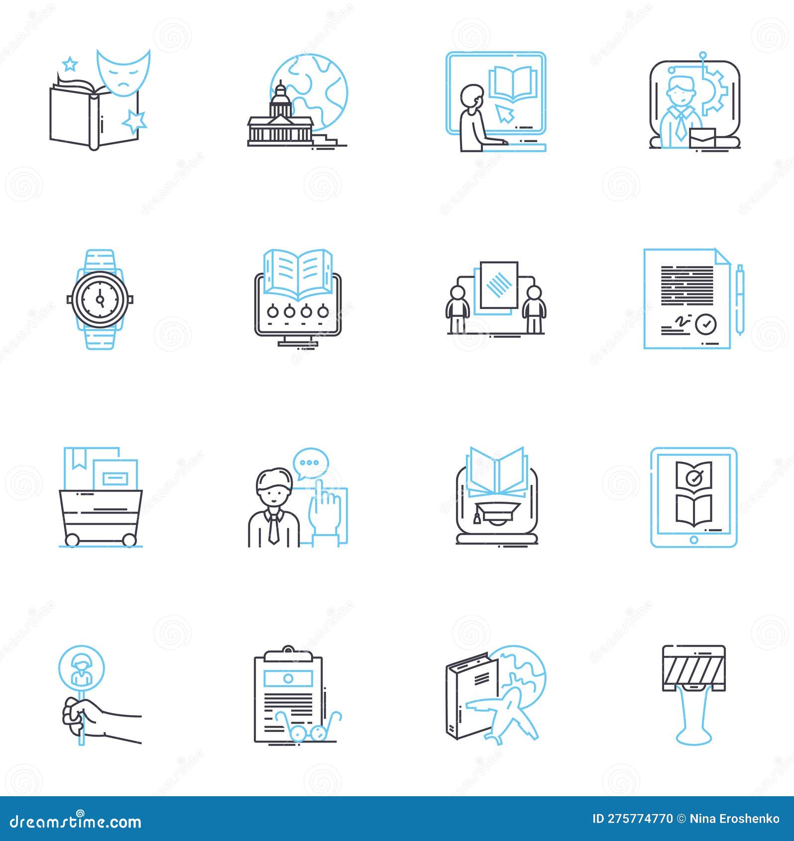 Interpretation Line Icons Collection. Translation, Understanding ... Interpretation Line Icons Collection. Translation, Understanding ...
