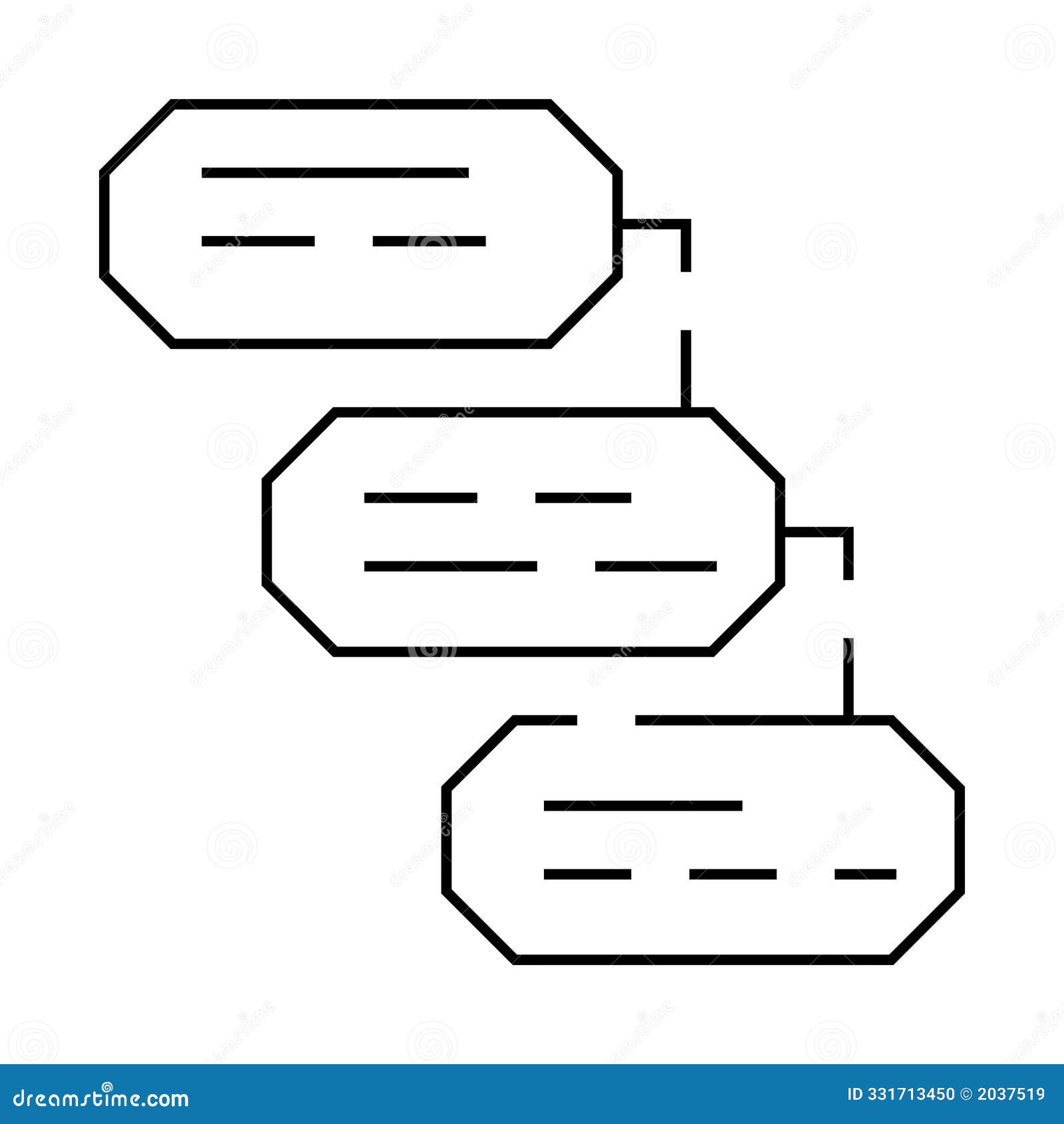 Analysis Sequence Line Icon Vector Black Illustration Stock ...
