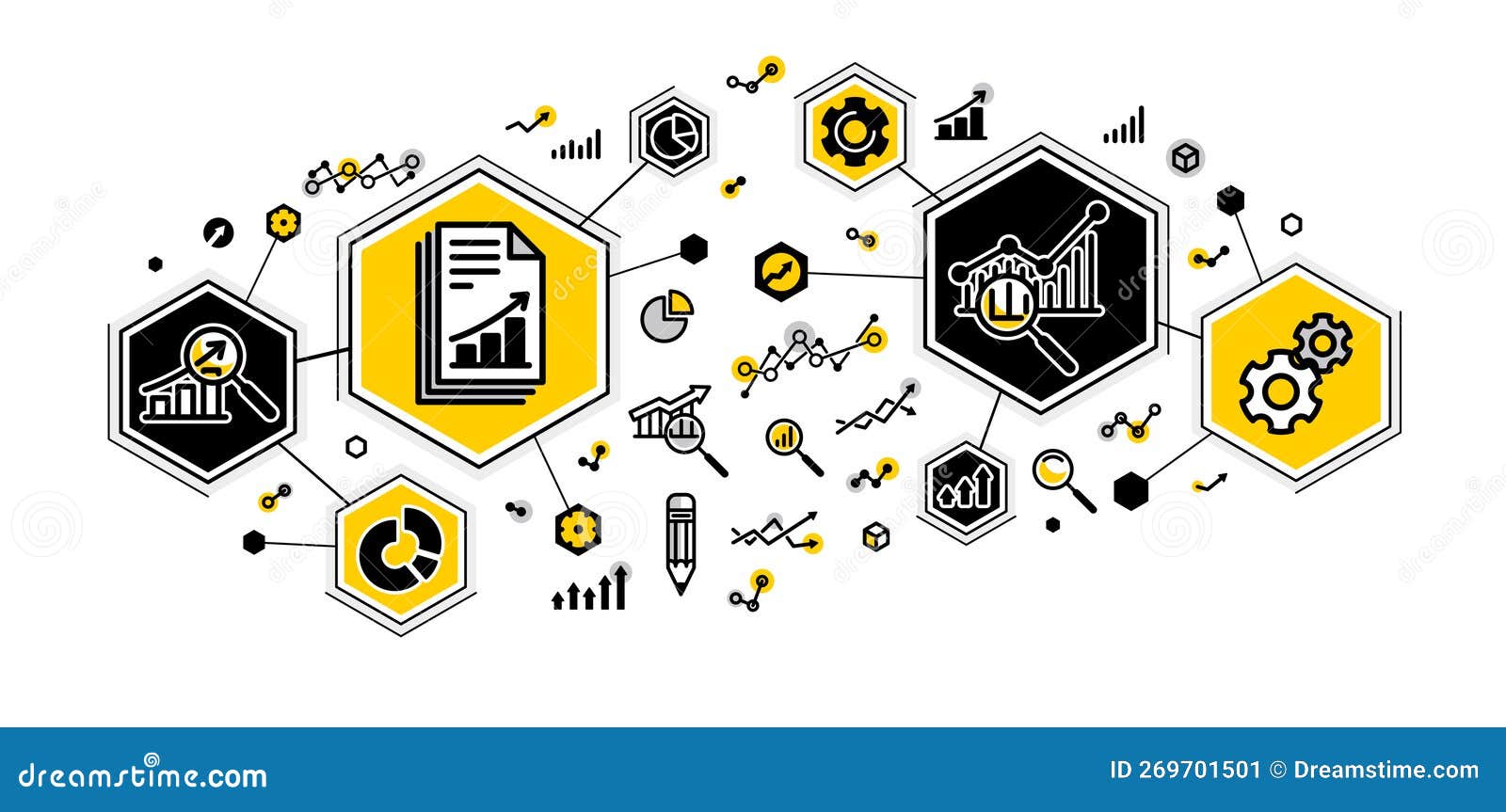 Analysis of Some Data or Financial Analytics Vector Illustration. Stock ...