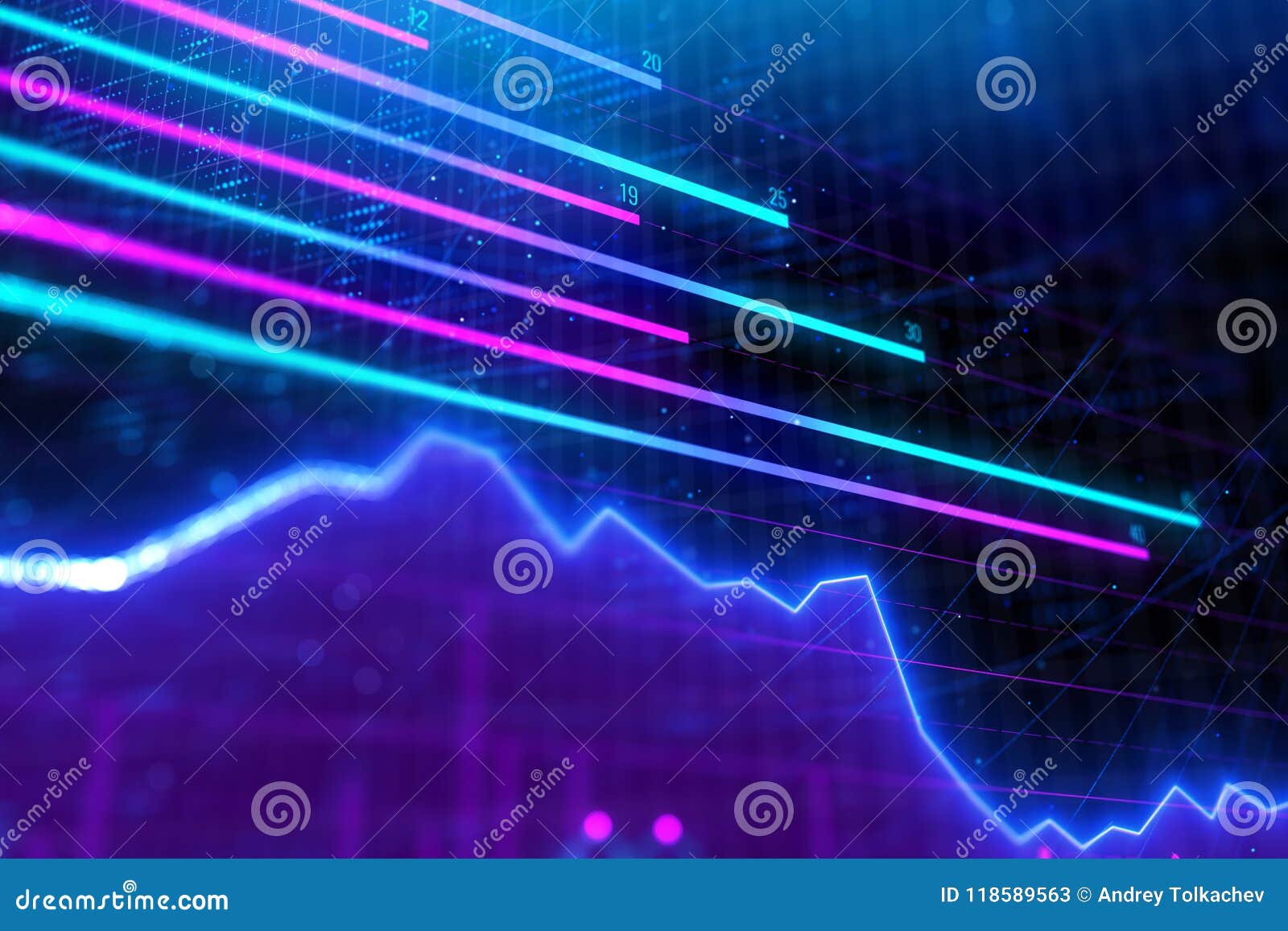 Abstract Forex Chart Background Stock Illustration - Illustration of ...