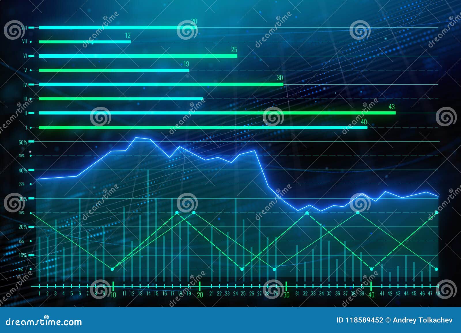 Glowing Forex Chart Backdrop Stock Illustration - Illustration of ...