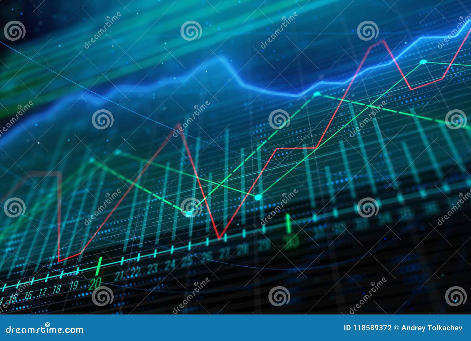 Glowing Forex Chart Background Stock Illustration - Illustration of ...