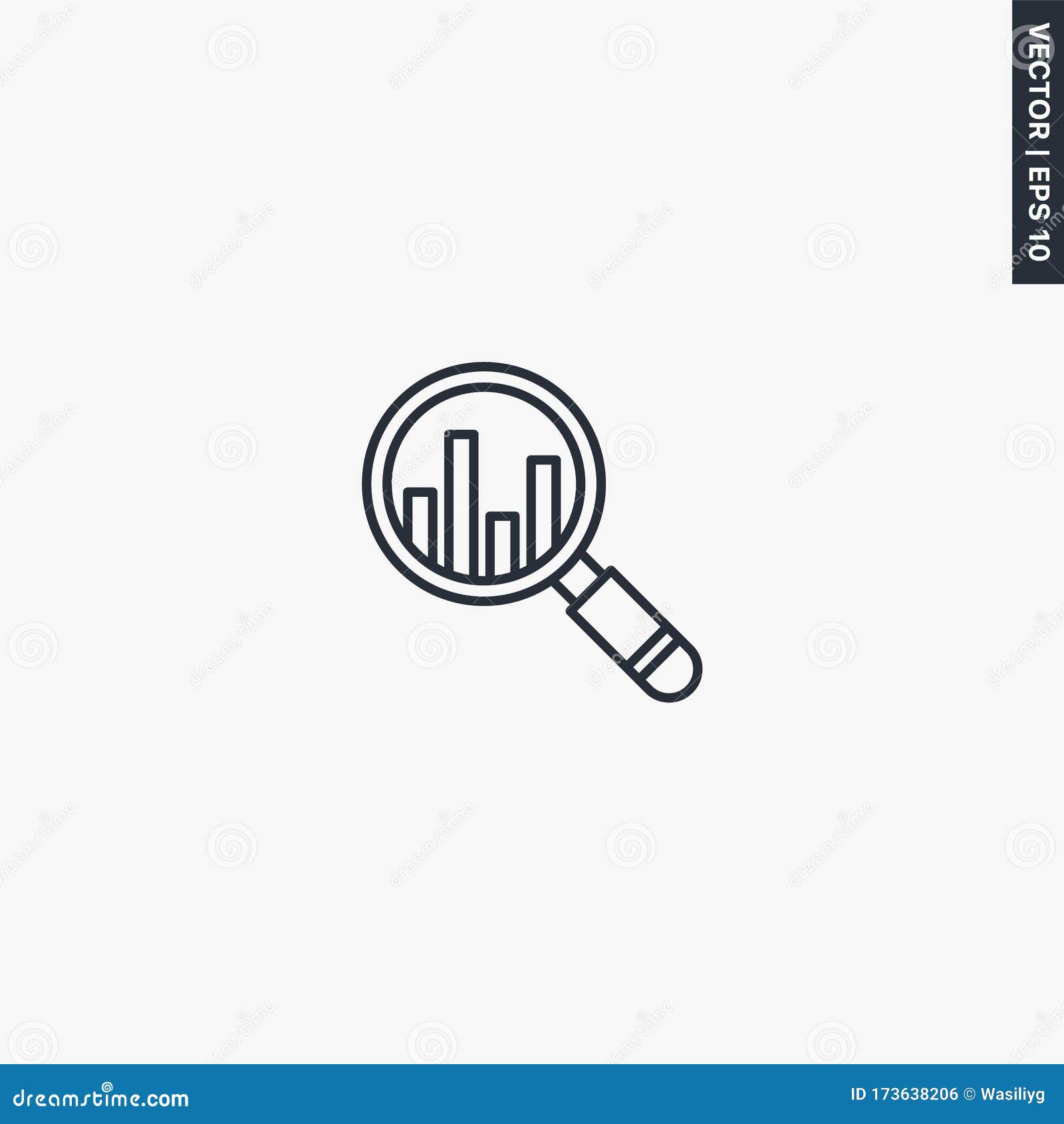 Analysis Statistics, Linear Style Sign for Mobile Concept and Web ...