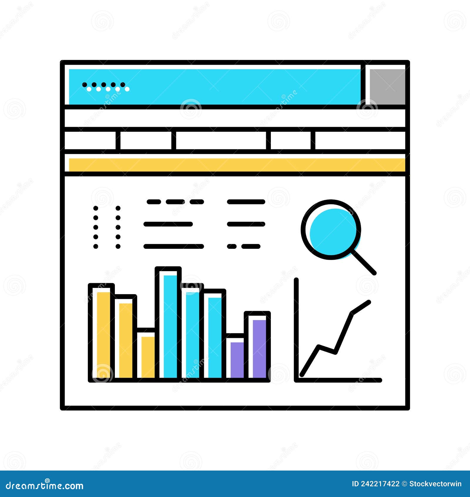 Analysis System Color Icon Vector Illustration Stock Vector ...