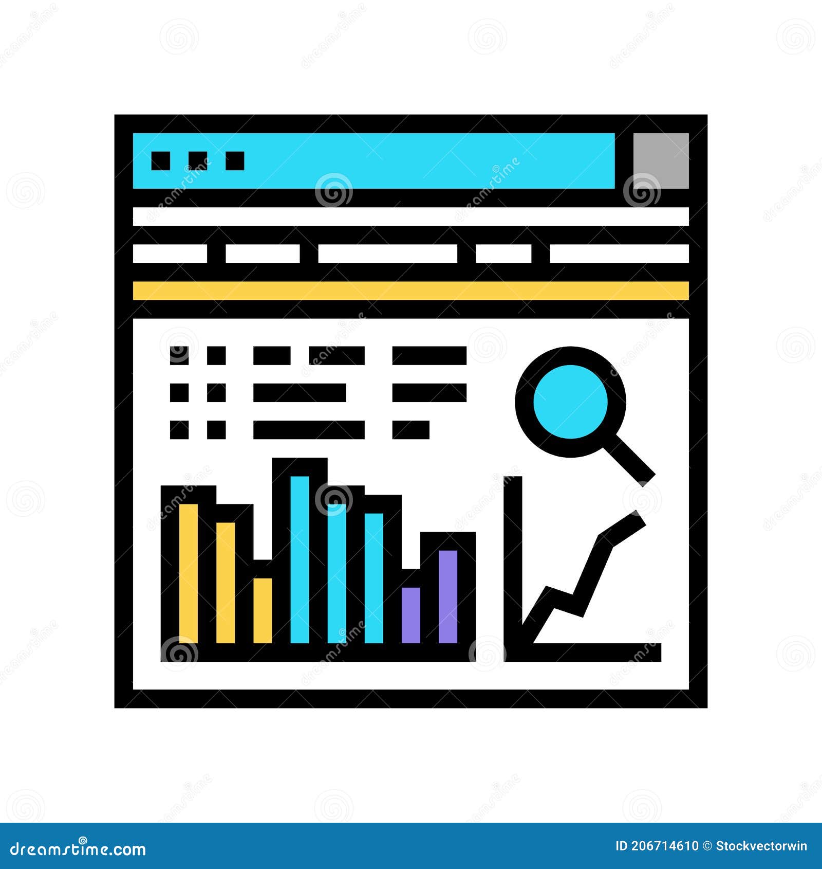 Analysis System Color Icon Vector Illustration Stock Illustration ...