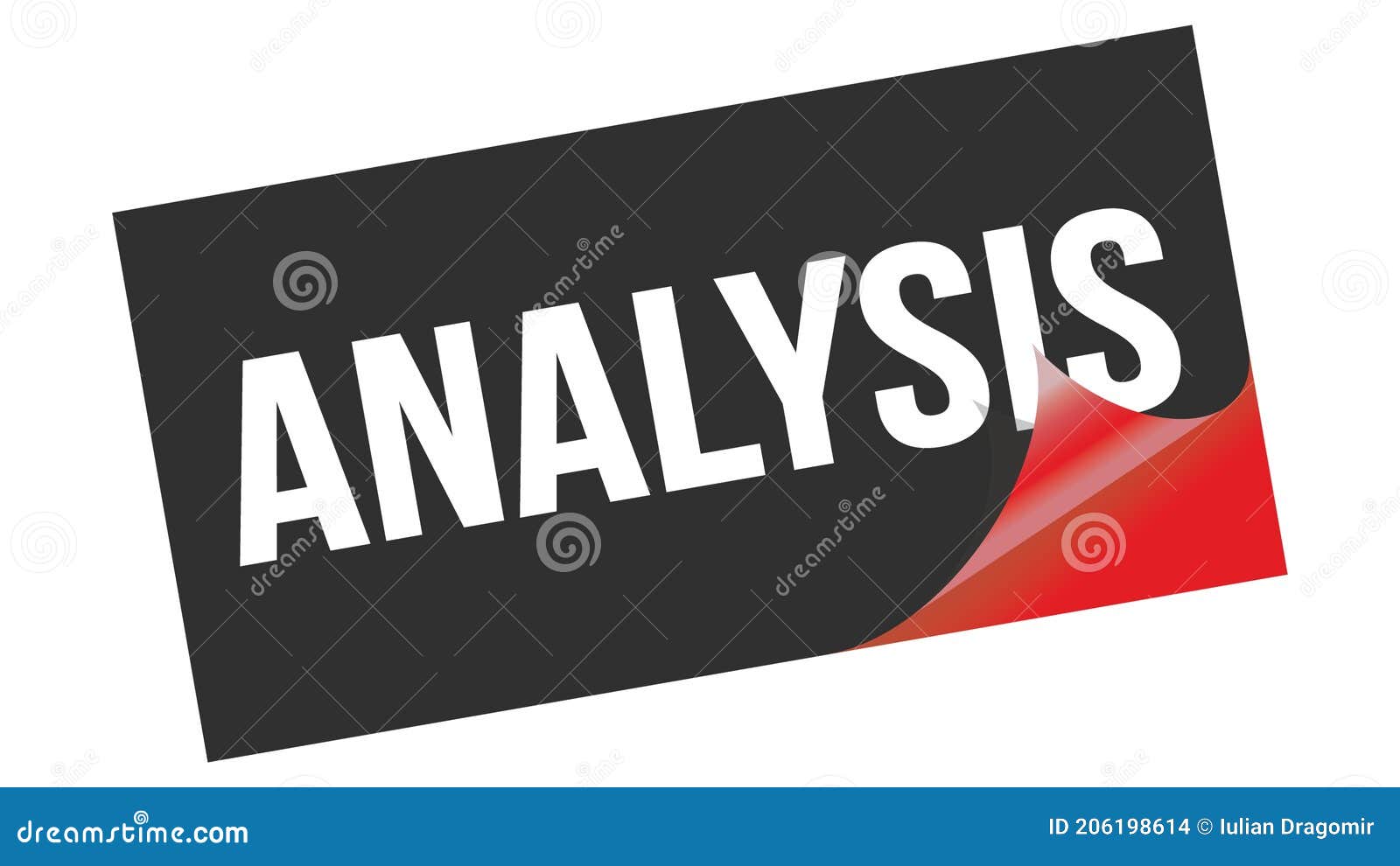 ANALYSIS Text on Black Red Sticker Stamp Stock Illustration ...