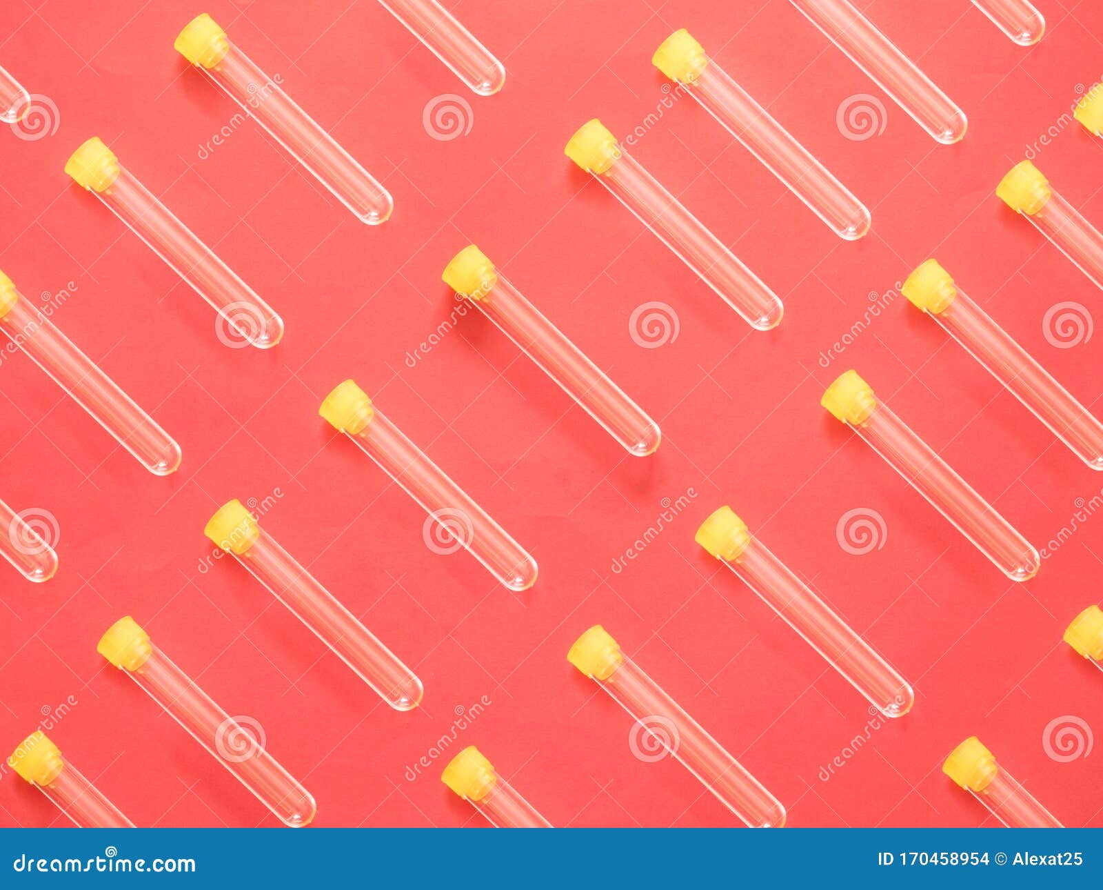 Analysis Tube Pattern on Red Pattern Stock Photo - Image of chemical ...