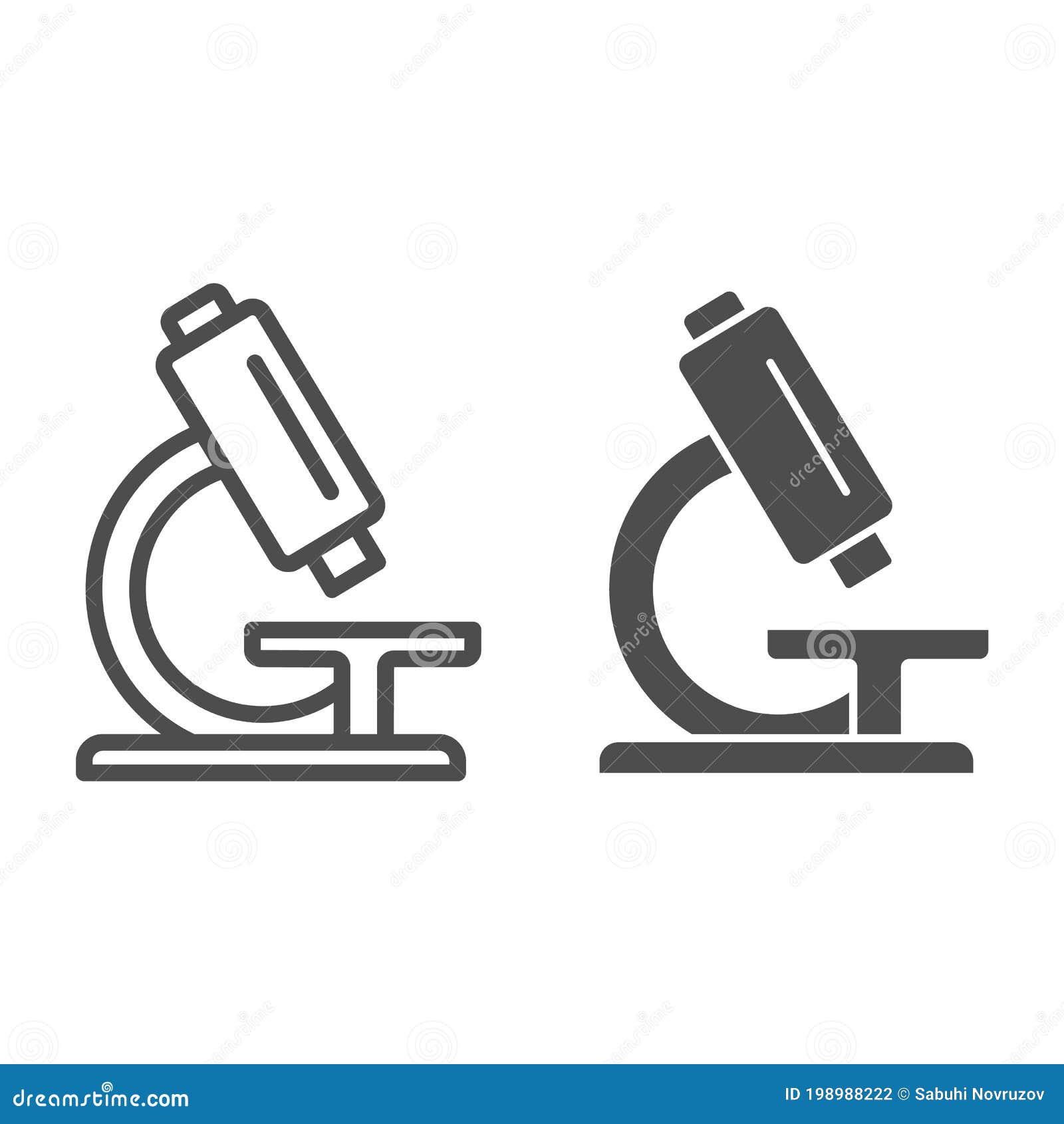 Analysis Under Microscope Line Icon, Medical Tests Concept, Laboratory ...