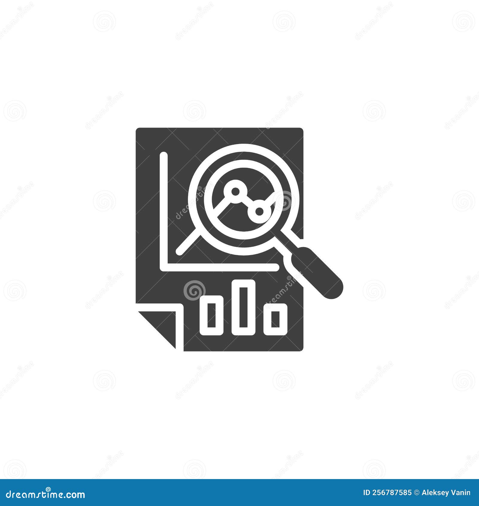 Analysis vector icon stock vector. Illustration of information - 256787585