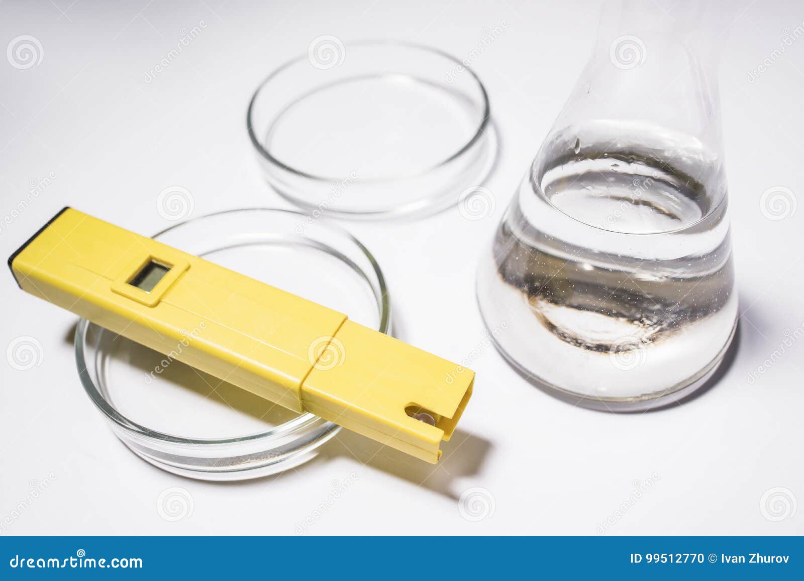 Analysis of Water, a Device for Measuring the Purity of Water, a Flask ...