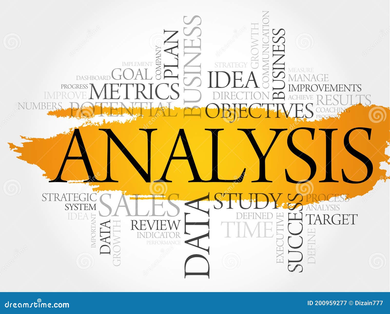 Analysis word cloud stock illustration. Illustration of corporation ...