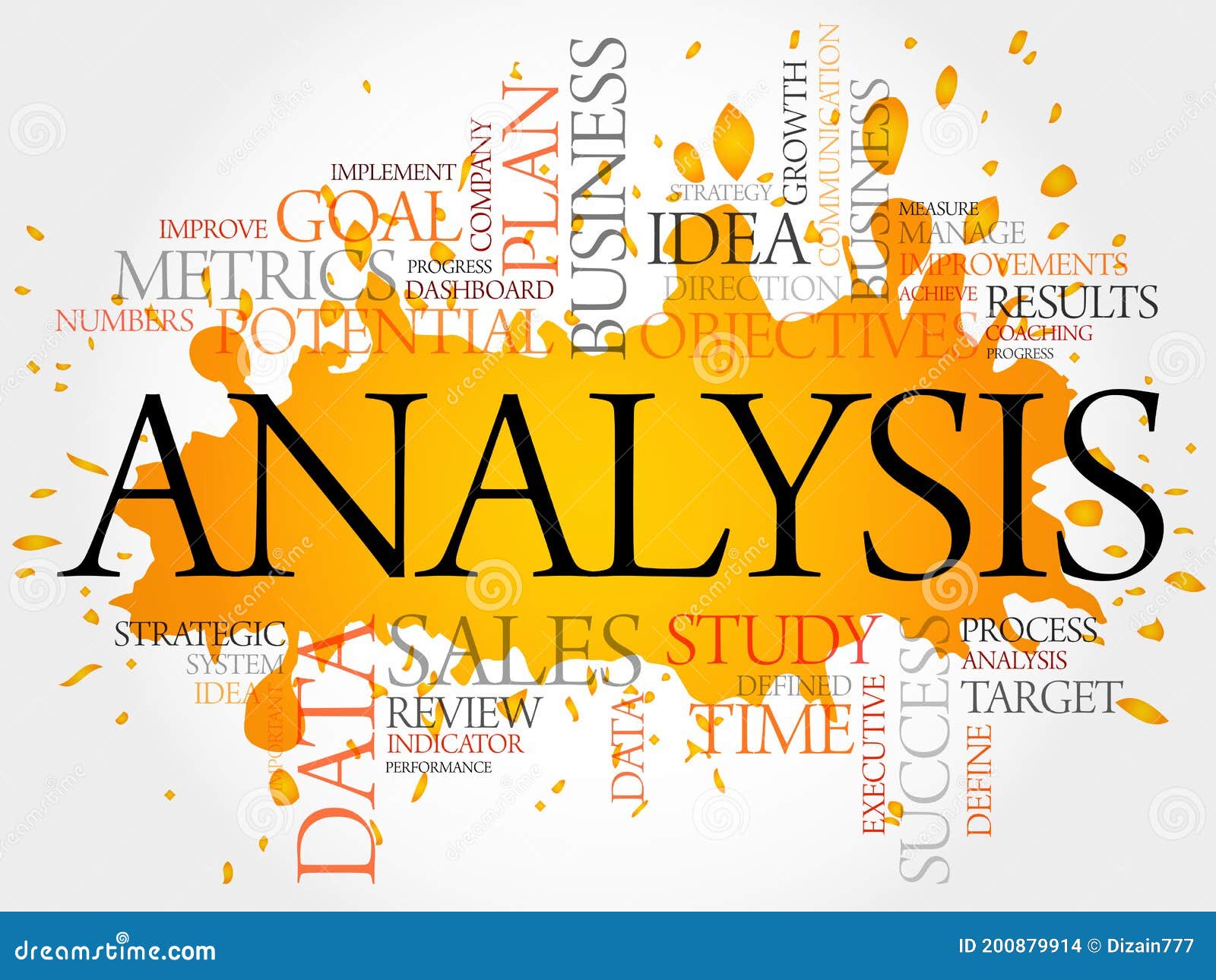 Analysis word cloud stock illustration. Illustration of competition ...