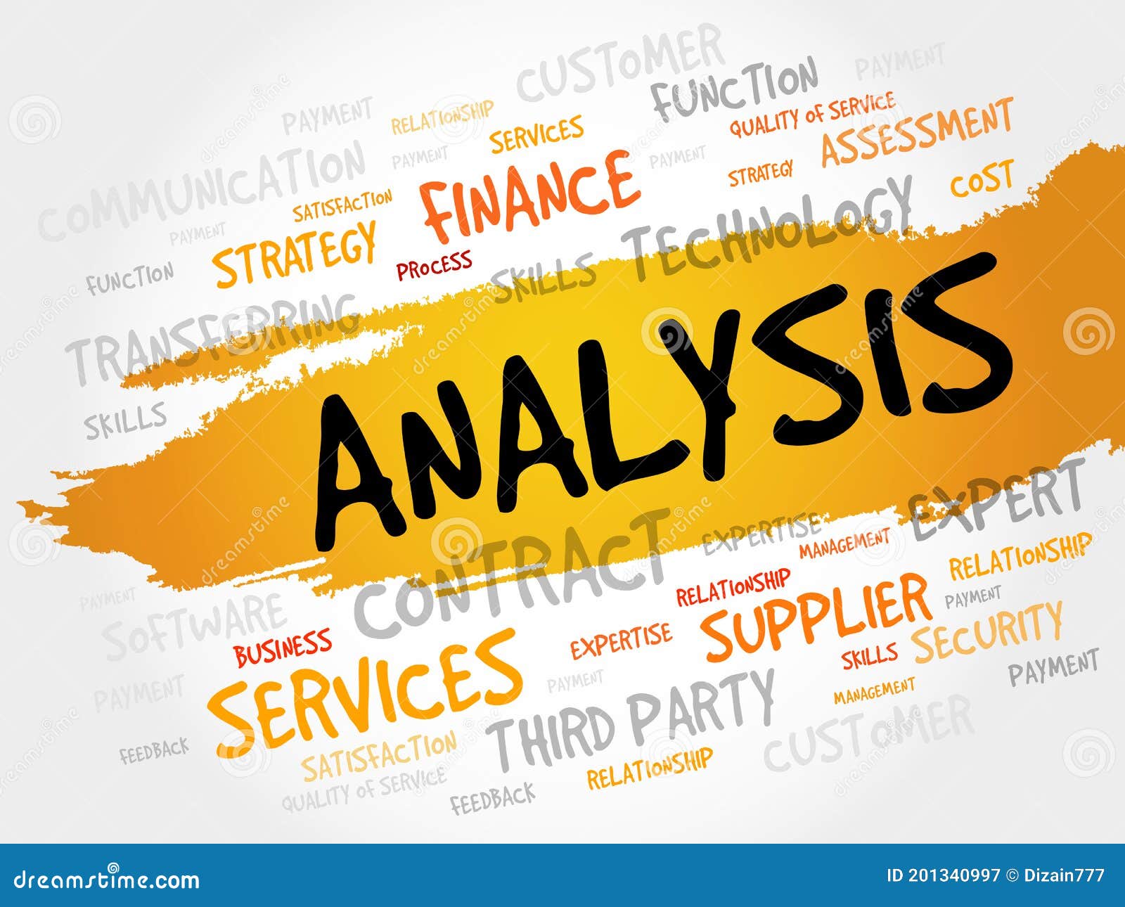 ANALYSIS word cloud stock illustration. Illustration of market - 201340997
