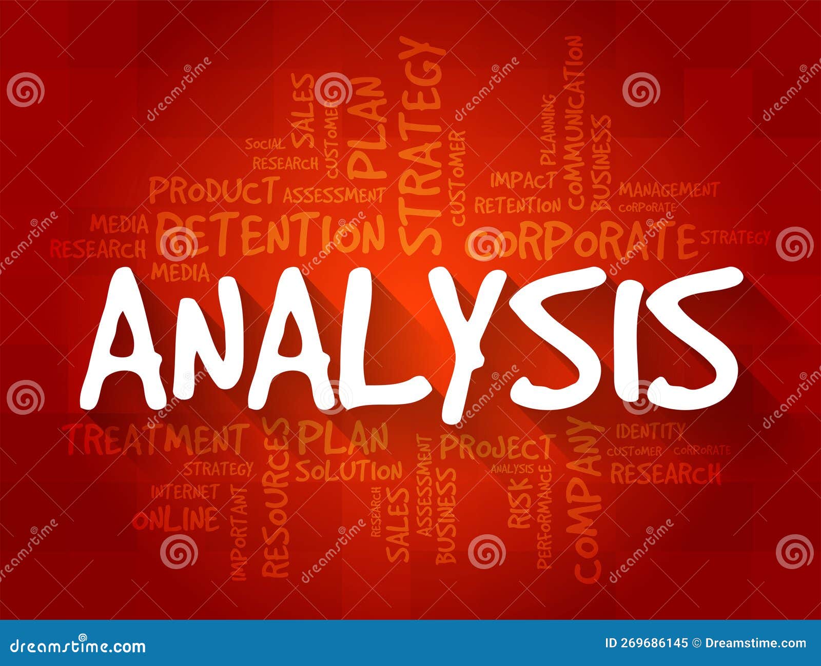 ANALYSIS Word Cloud, Business Concept Background Stock Illustration ...