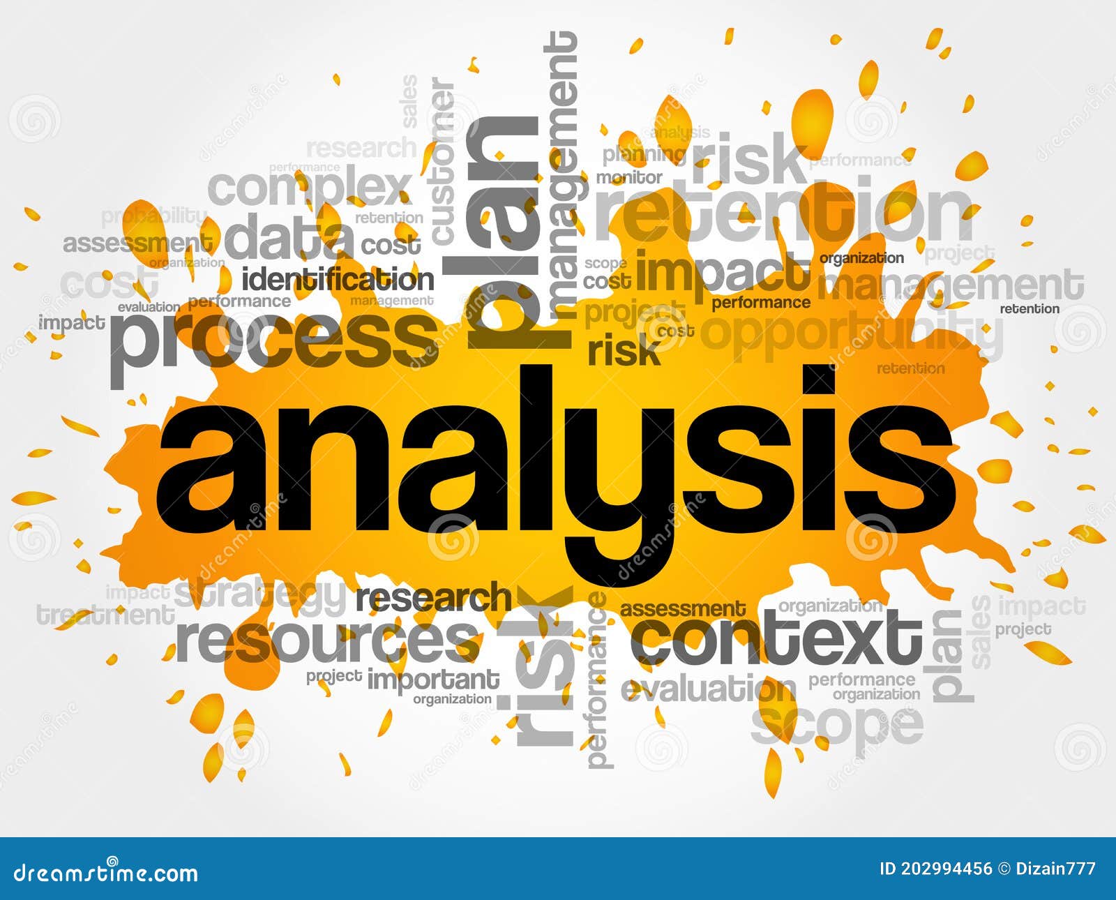Analysis Word Cloud Collage Stock Illustration - Illustration of chart ...