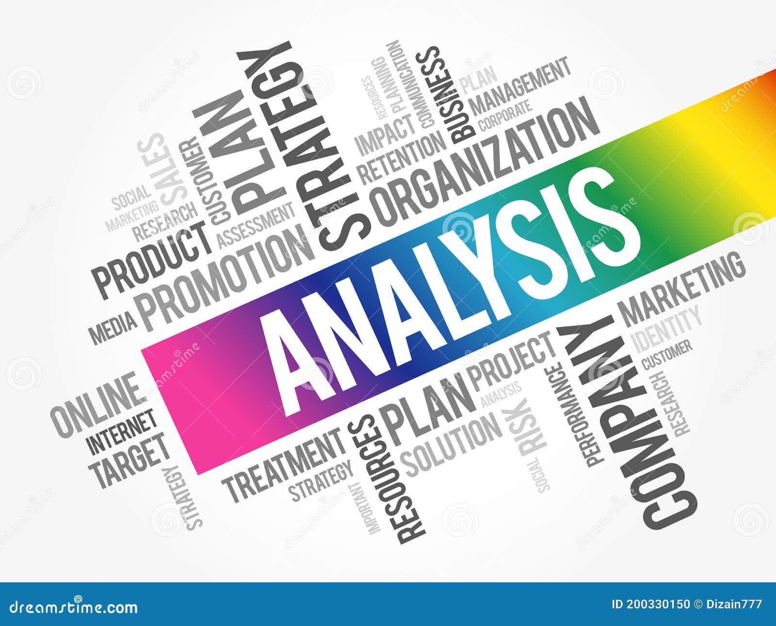 ANALYSIS Word Cloud Collage Stock Illustration - Illustration of future ...