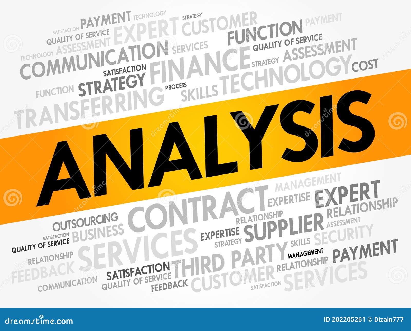 Analysis Word Cloud Collage Stock Illustration - Illustration of ...