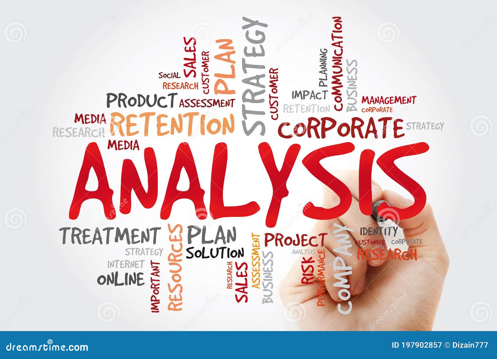 Analysis Word Cloud with Marker, Business Concept Background Stock ...