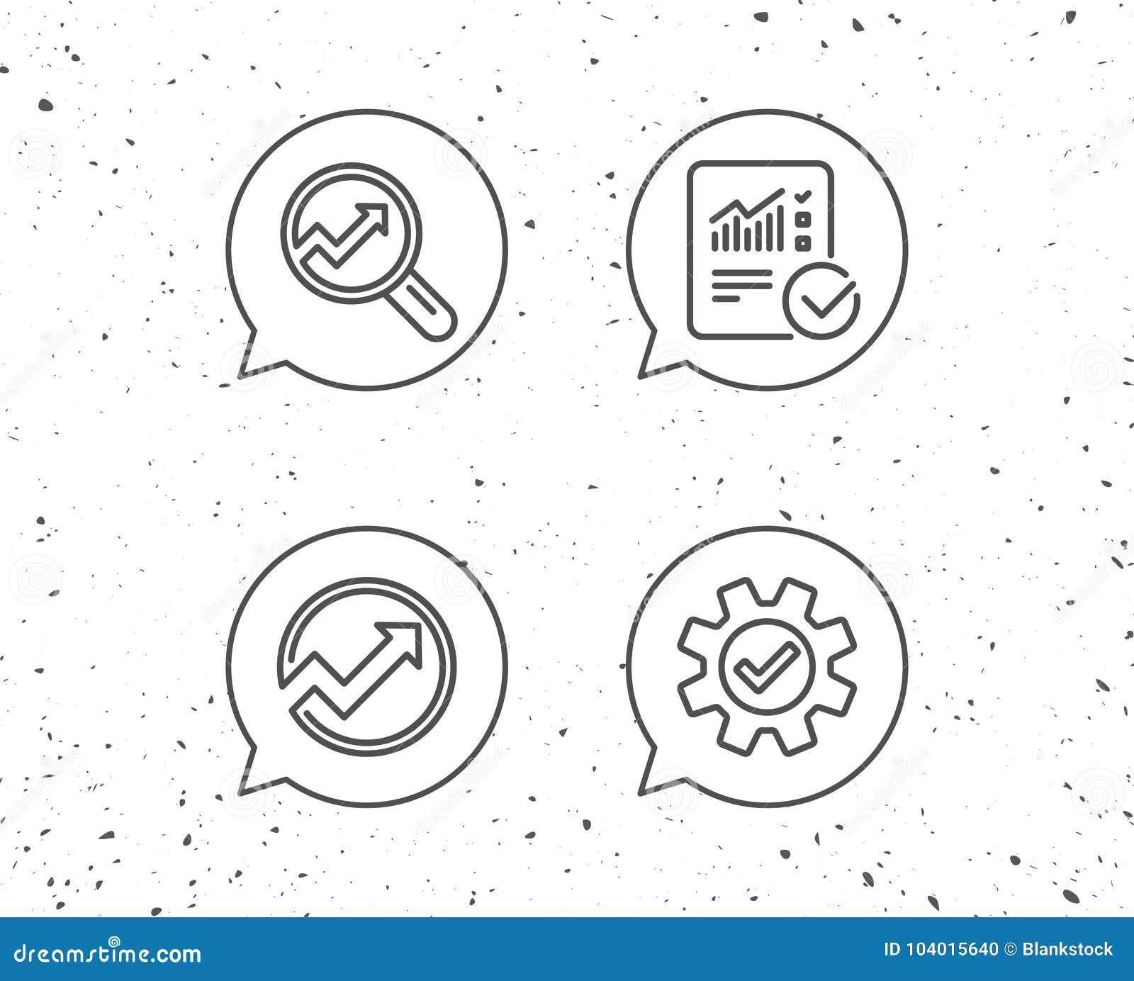 Analyslinje Symboler Diagram, Rapport Och Service Vektor Illustrationer ...