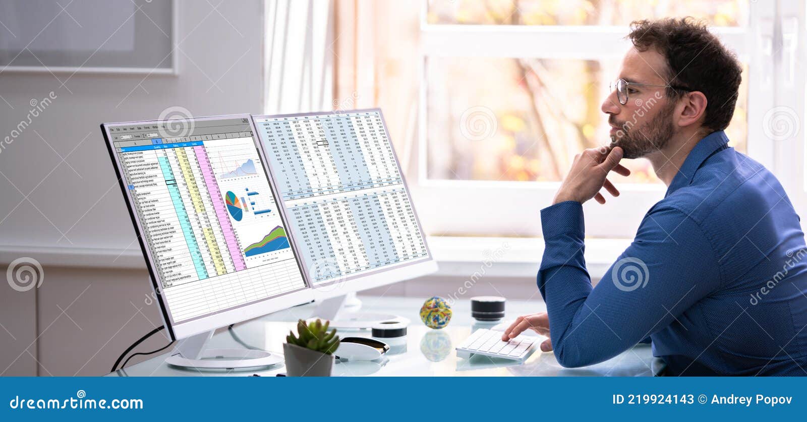 Analyst Employee Using Spreadsheet Stock Image - Image of monitor ... Analyst Employee Using Spreadsheet Stock Image - Image of monitor ...