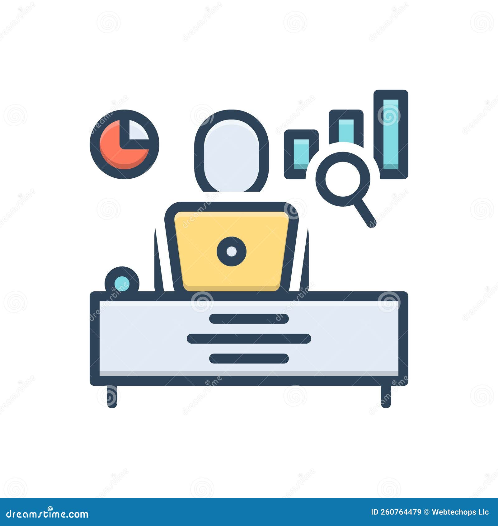 Color Illustration Icon for Analyst, Analyzer and Dialytic Stock ...