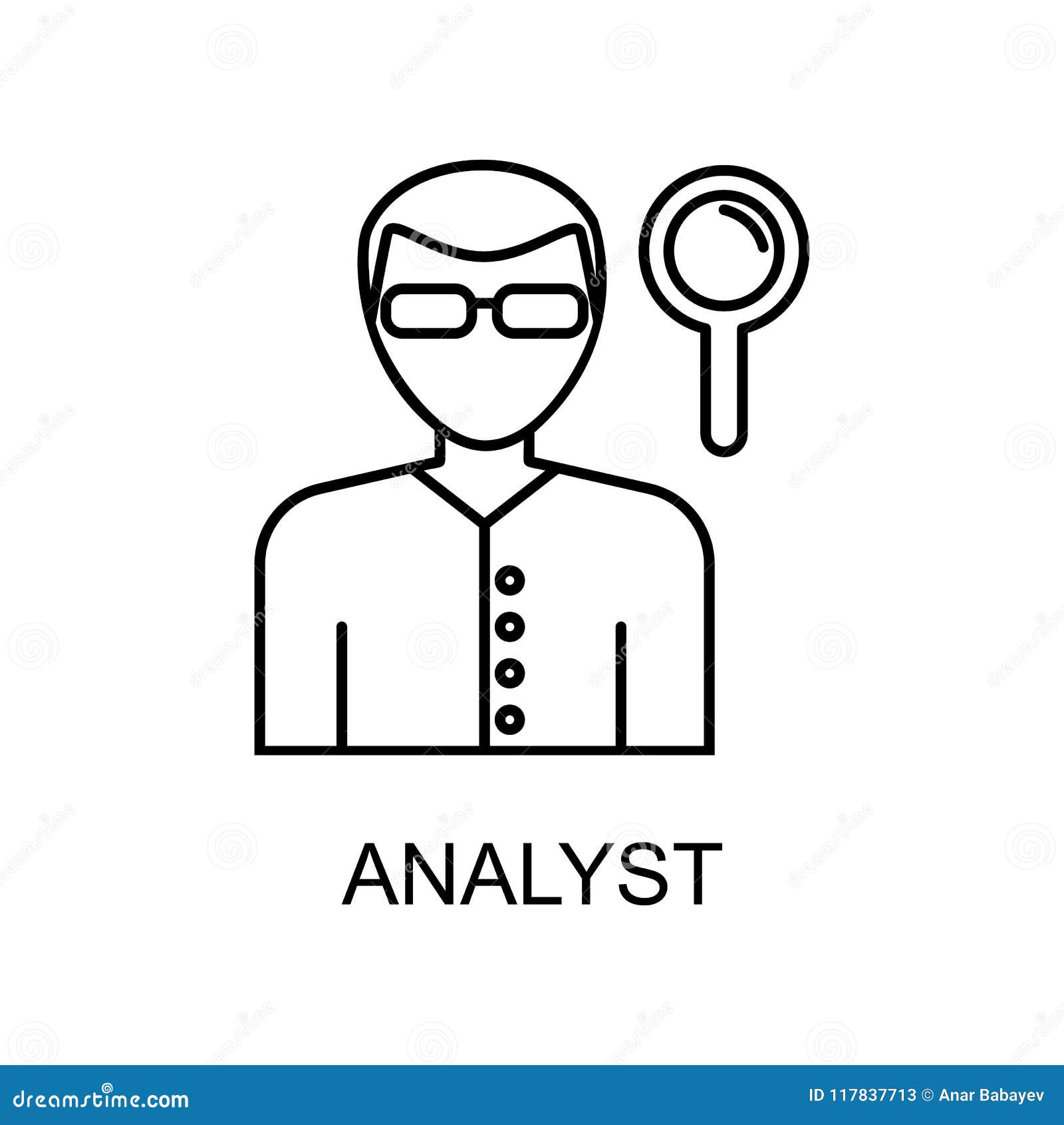 Analyst Line Icon. Element of Human Resources Icon for Mobile Concept ...