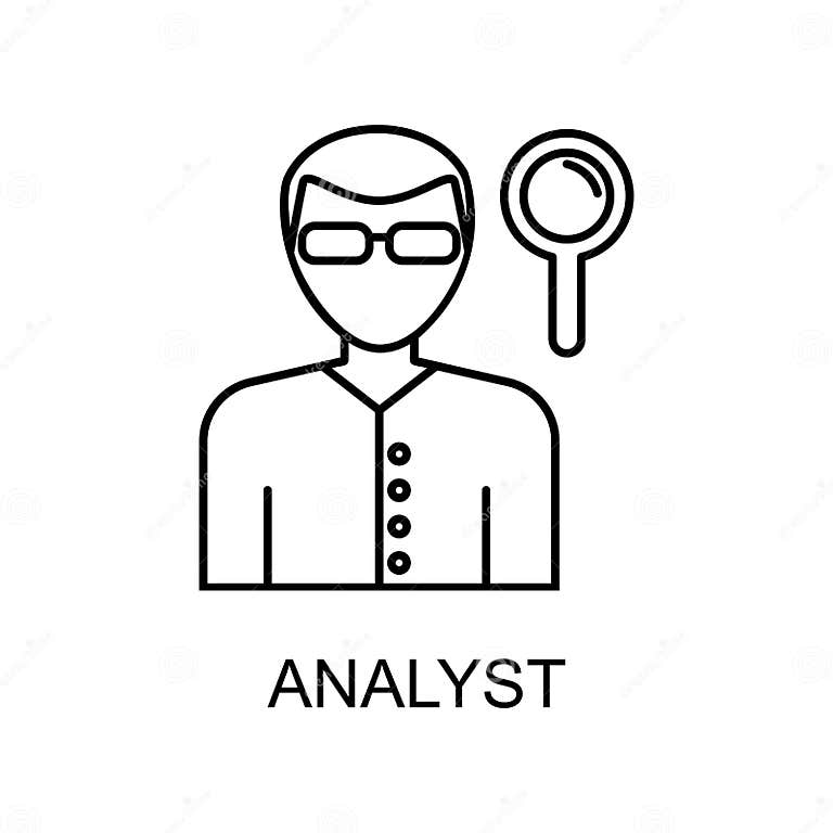 Analyst Line Icon. Element of Human Resources Icon for Mobile Concept ...