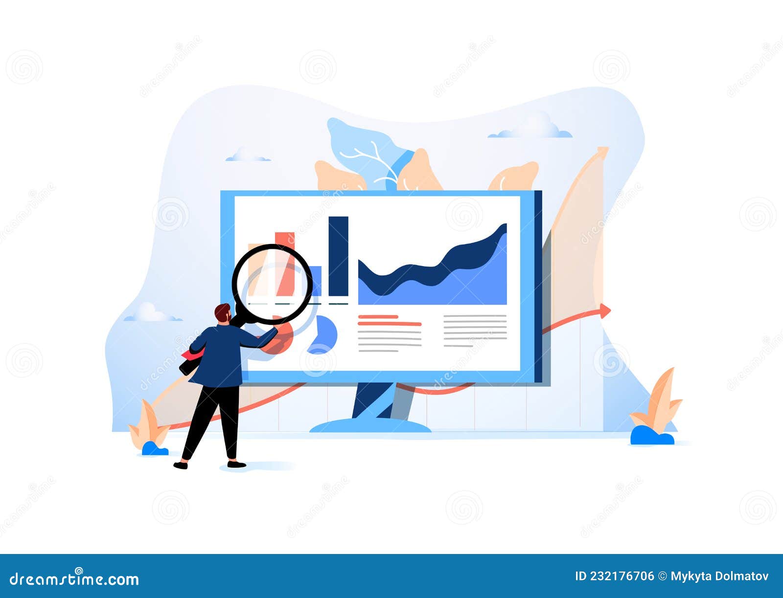 Statistical Analysis Line Icons Collection. Probability, Data, Analysis ...