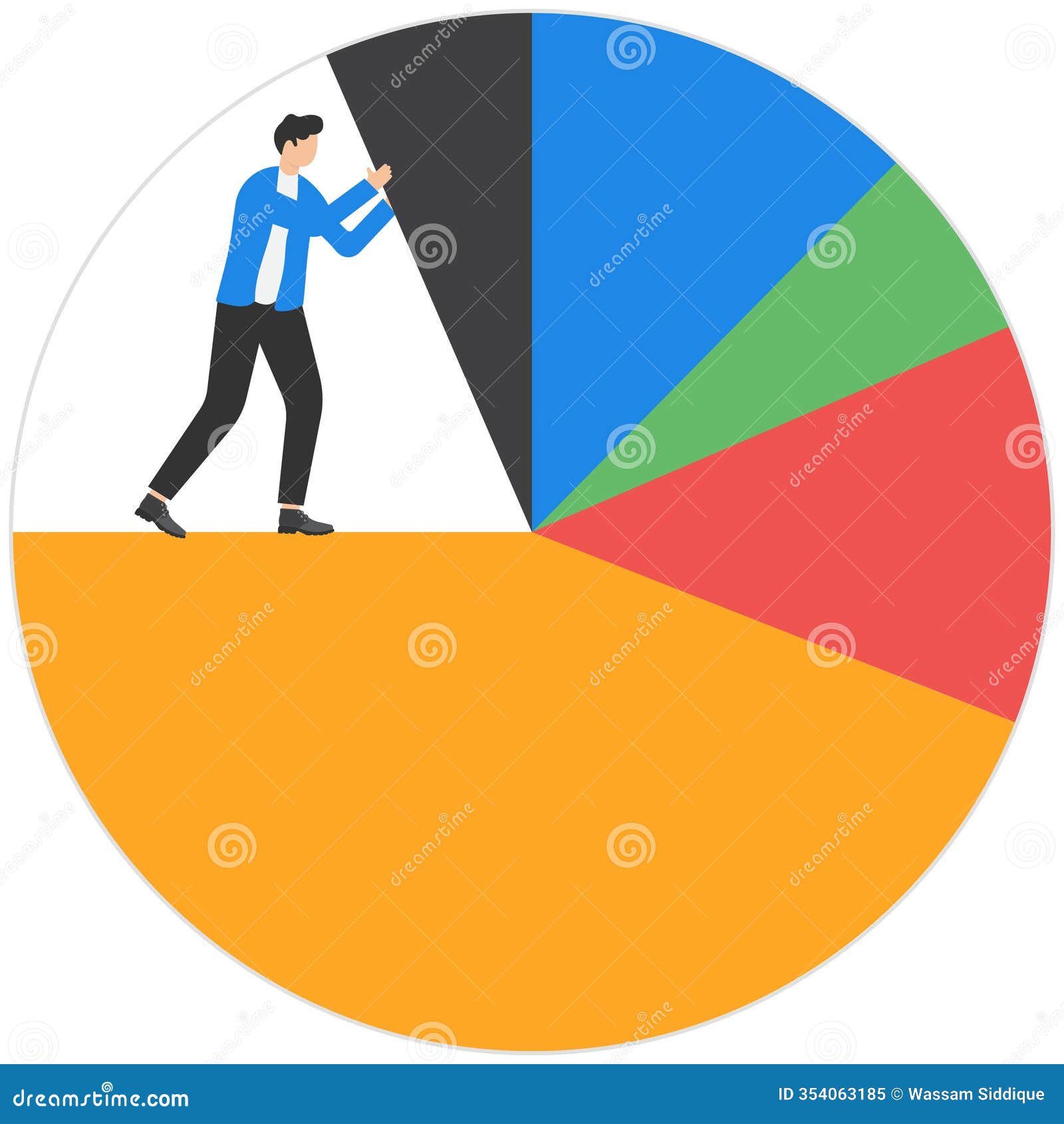 Analyst Standing on Pie Chart Pushing Allocation To the Best ...