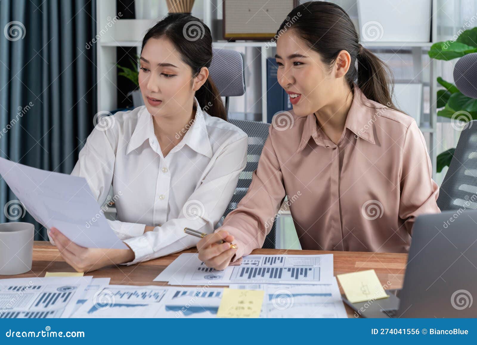 Analyst Team Colleague Discuss Financial Data on Digital Dashboard ...