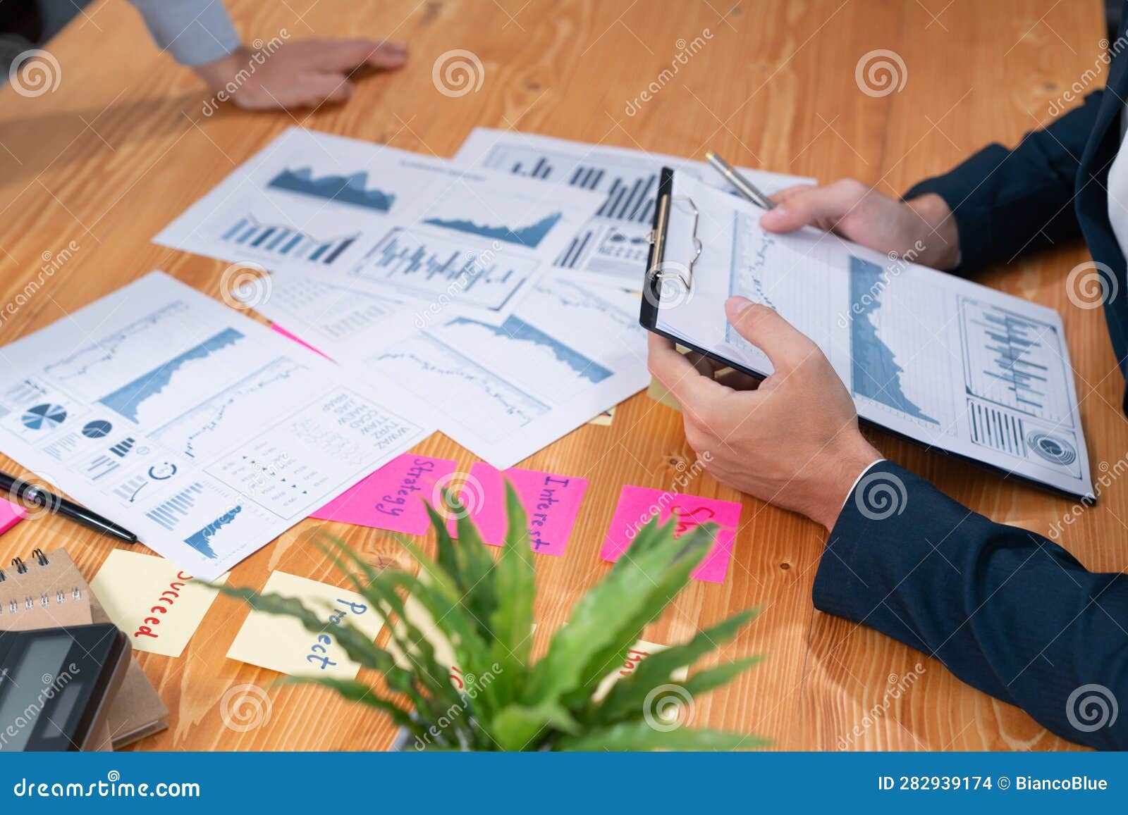 Analyst Team in Office Analyzing Financial Data Analysis Papers. Entity ...