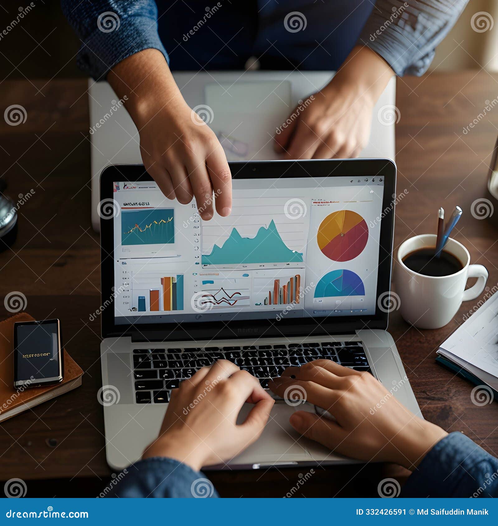 Business Creative Coworkers Team Meeting Discussing Showing the Results ...